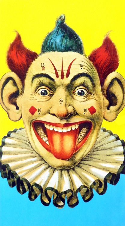 Clown face for target practice | MATTHEW'S ISLAND
