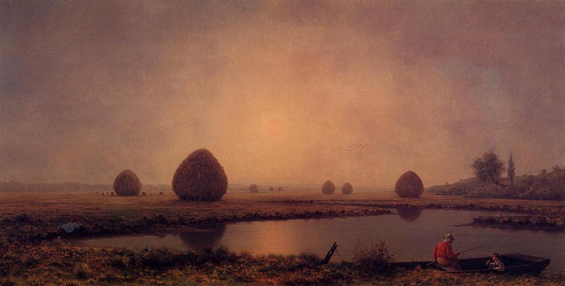 Martin Johnson-Heade, painting series of a salt marsh in Newburyport ...