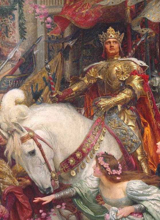 Detail from “The Two Crowns” by Sir Francis Bernard Dicksee, 1900 ...