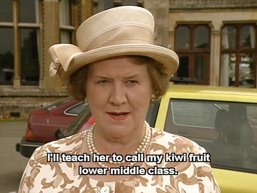 Patricia Routledge as Hyacinth Bucket in “Keeping Up Appearances ...