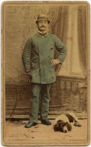 Vintage mustachioed men with dogs | MATTHEW'S ISLAND