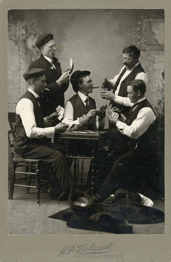 Men playing cards, North Dakota, 1800s | MATTHEW'S ISLAND