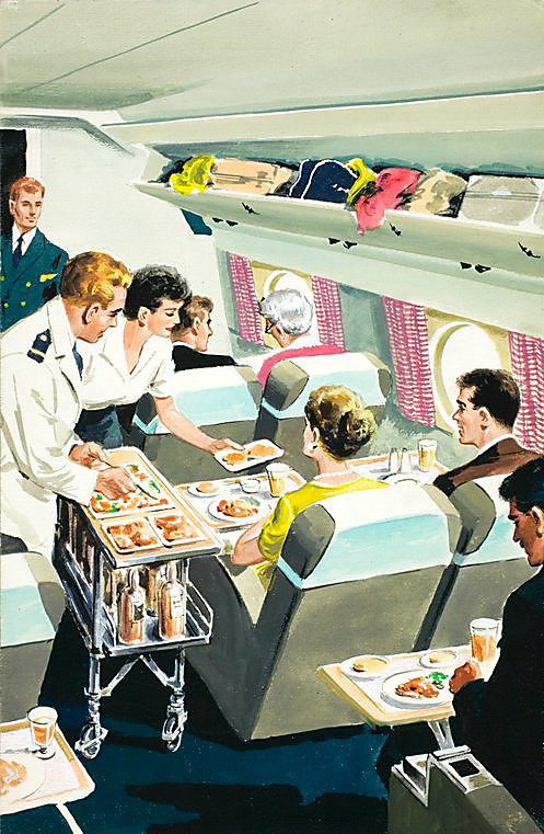 Airplane food service, early 1950s | MATTHEW'S ISLAND
