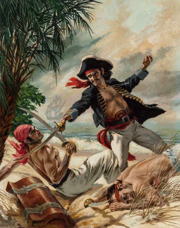 Pirate pulp illustration | MATTHEW'S ISLAND