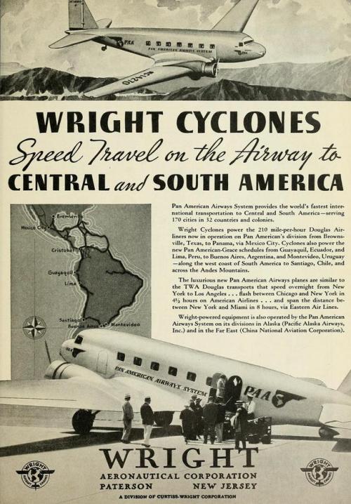 Speed travel in a Wright Cyclone to South America, 1930s | MATTHEW'S ISLAND