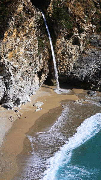 Waterfall and a beach | MATTHEW'S ISLAND