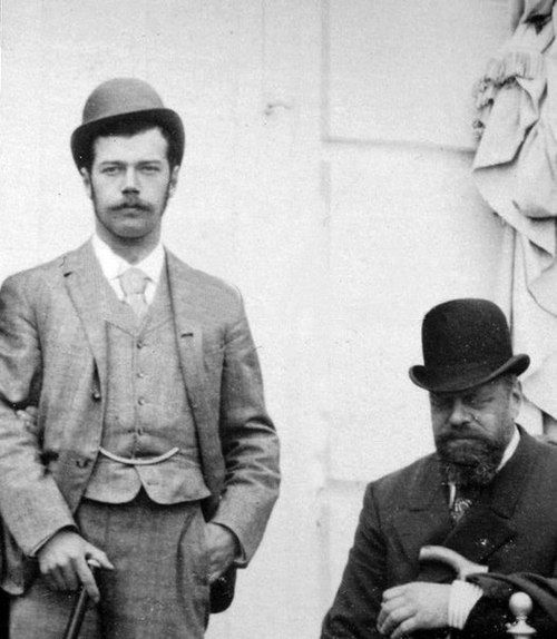 Young Nicholas II with his father, Tsar Alexander III | MATTHEW'S ISLAND