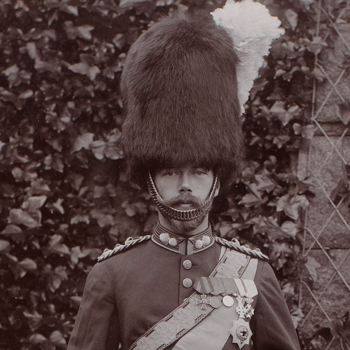 Tsar Nicholas II modeling a British uniform | MATTHEW'S ISLAND