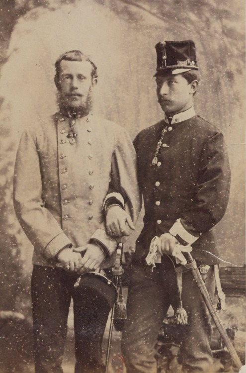 Crown Prince Rudolf of Austria with the future Kaiser Wilhelm II of ...