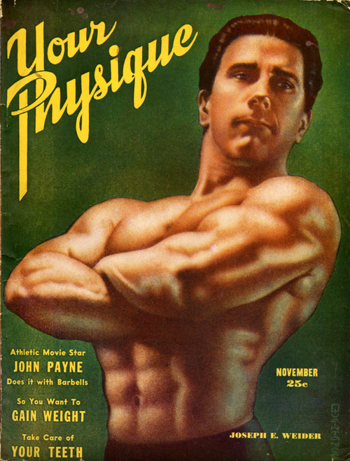 Shirtless John Payne on the cover of “Your Physique” | MATTHEW'S ISLAND