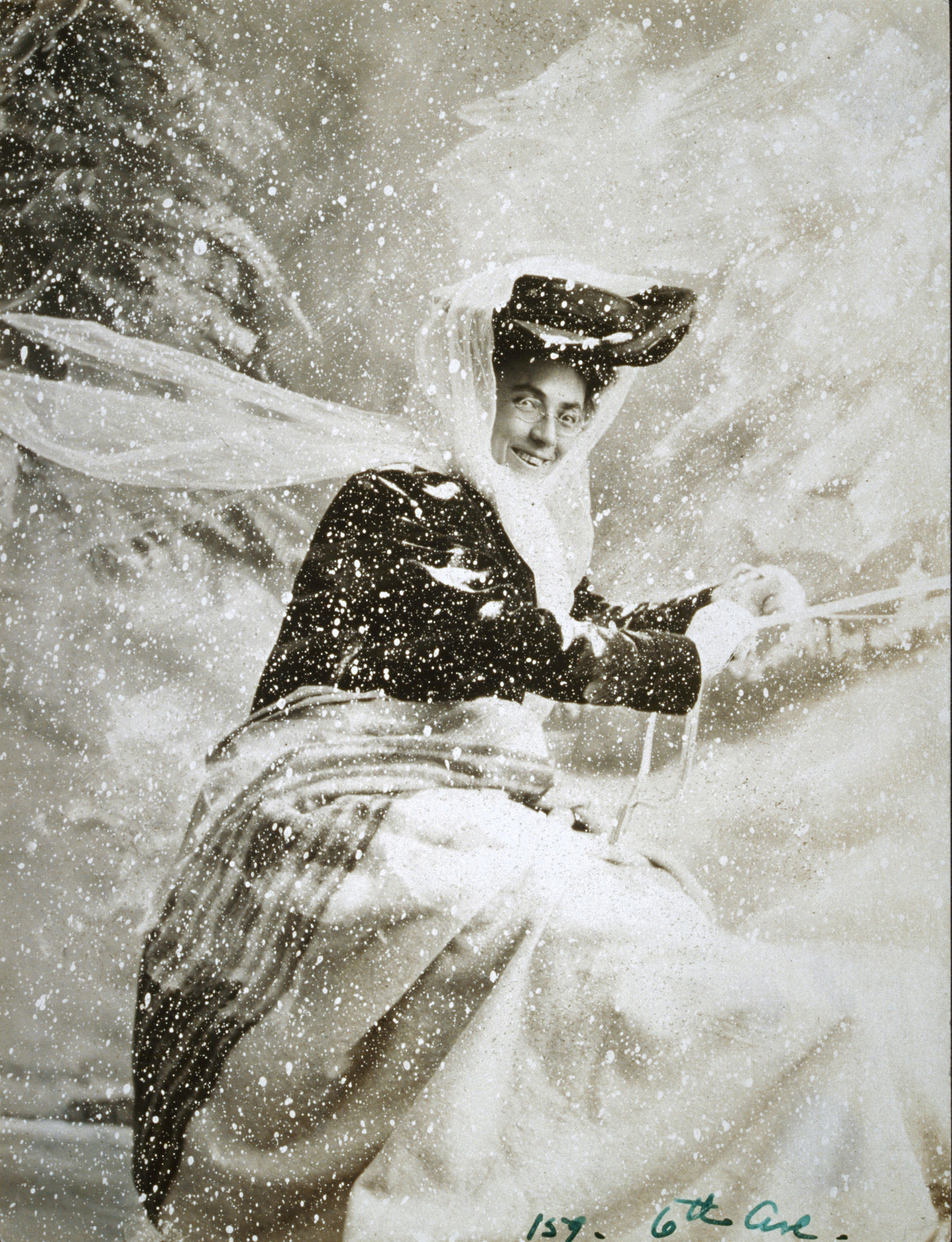 Woman in a snowstorm, 1800s | MATTHEW'S ISLAND