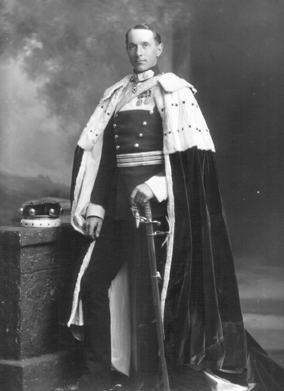 Arthur Kenlis Maxwell, 11th Baron Farnham, dressed for the coronation ...