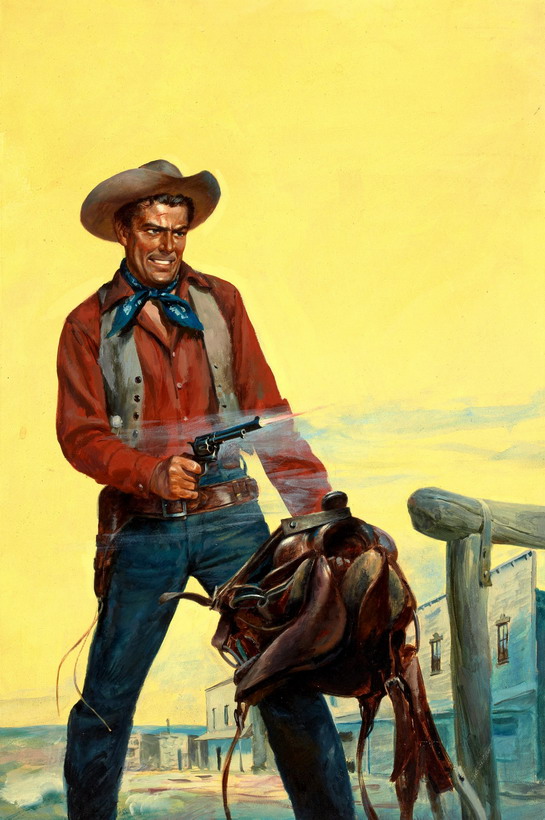 Cowboy pulp fiction illustration | MATTHEW'S ISLAND