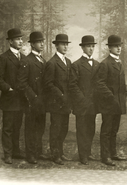 Five men wearing bowler hats | MATTHEW'S ISLAND