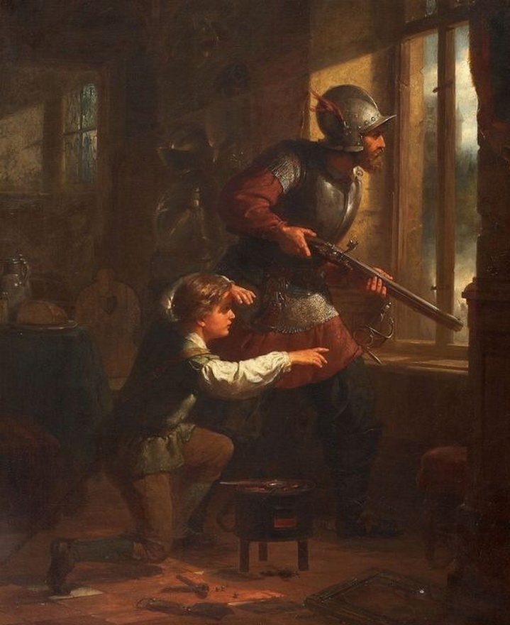 Defending the home, painting by Hermann Brücke | MATTHEW'S ISLAND